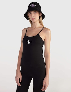 Playera sin manga Calvin Klein cuello redondo para mujer